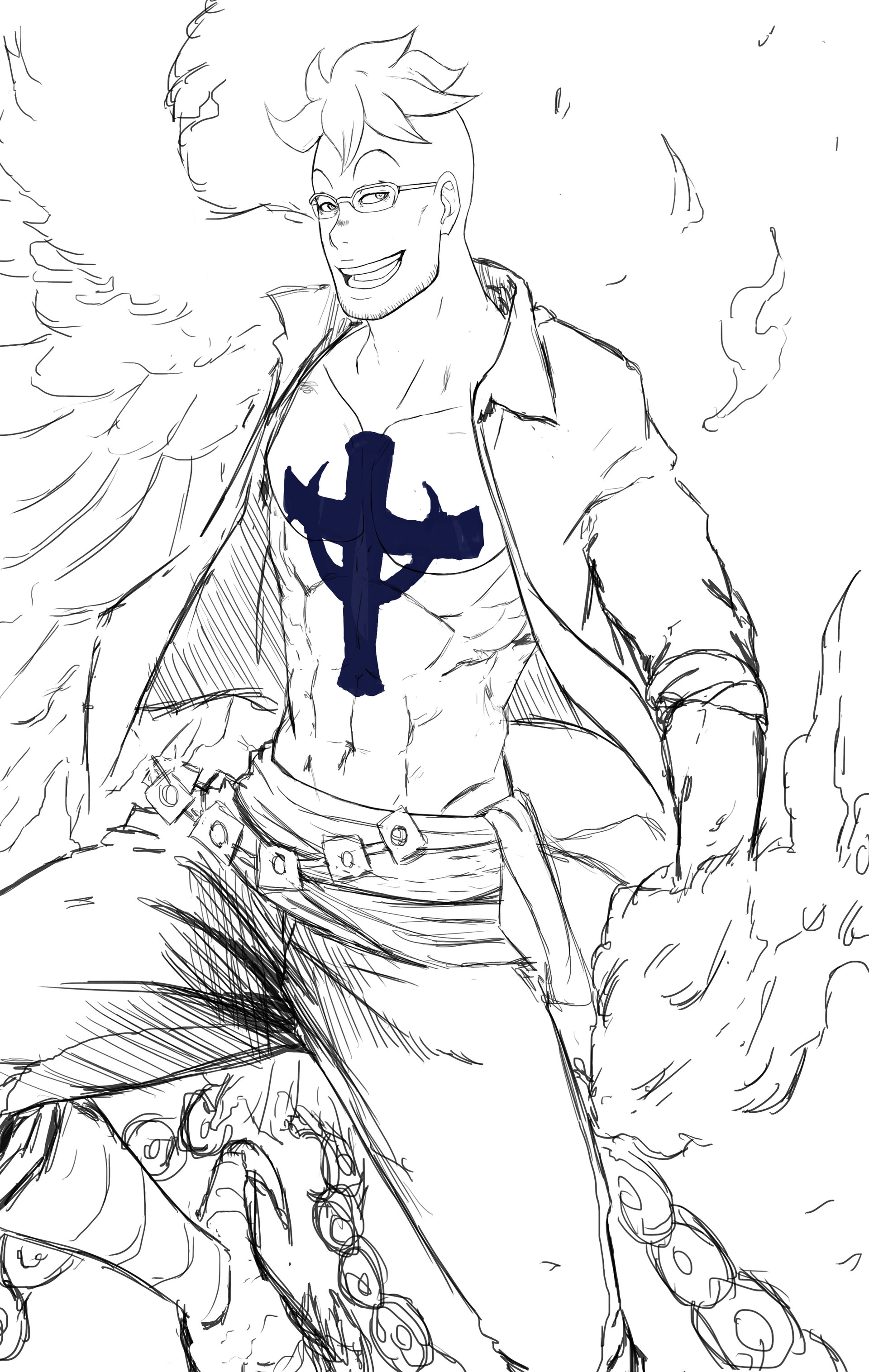 marco one piece coloring pages