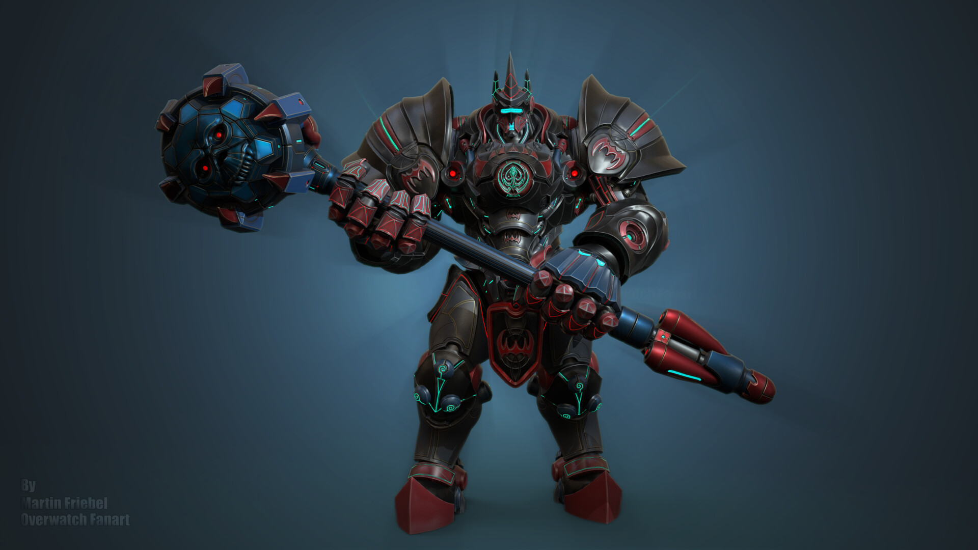 Martin Friebel - "Into Battle" - Reinhardt - Overwatch fanart part.2