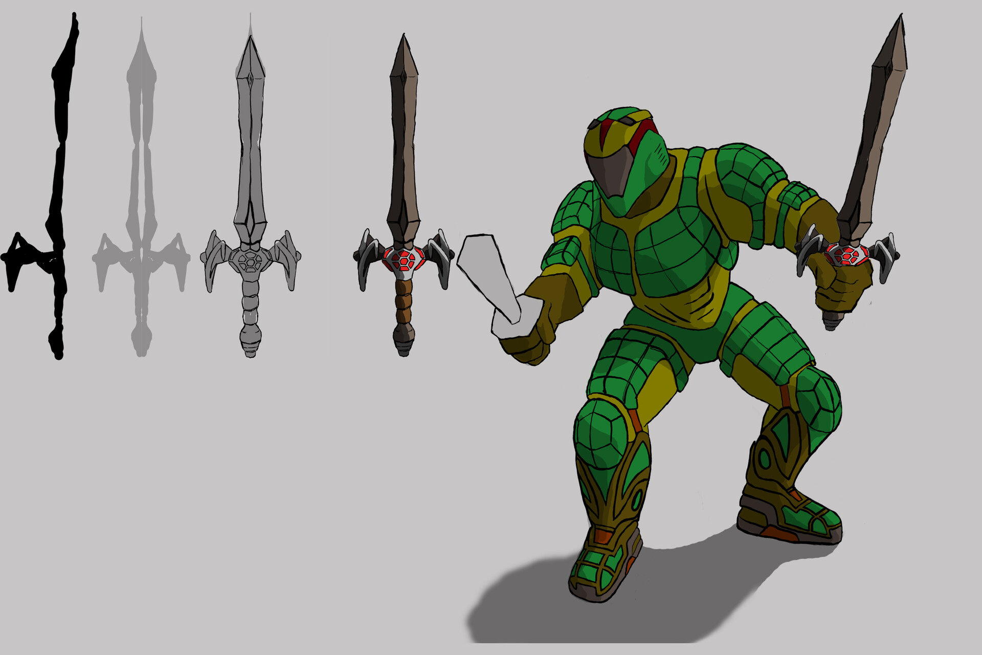 ArtStation - running robot with sword