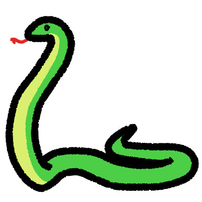 how to draw the snake emoji