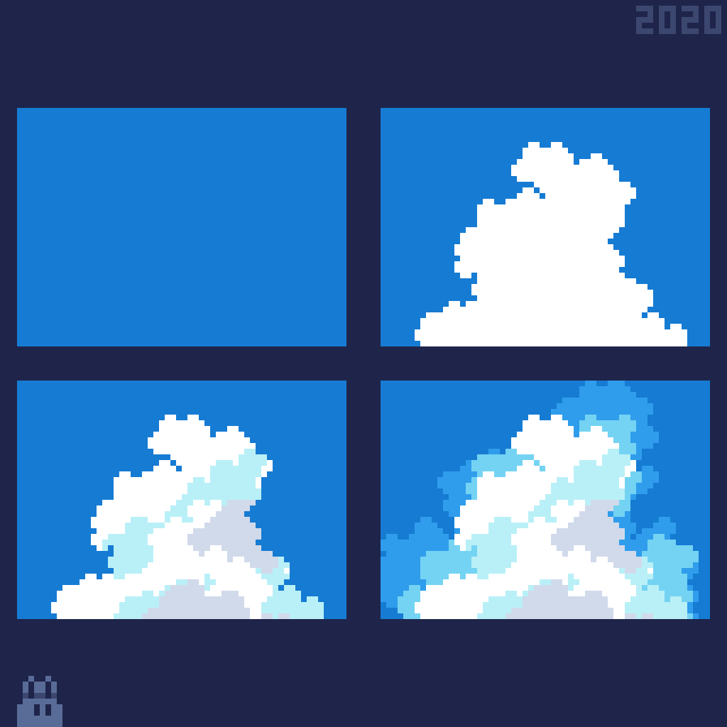 Wildan Rahmat - Easy Pixel Art Cloud using Custom Brush in Aseprite