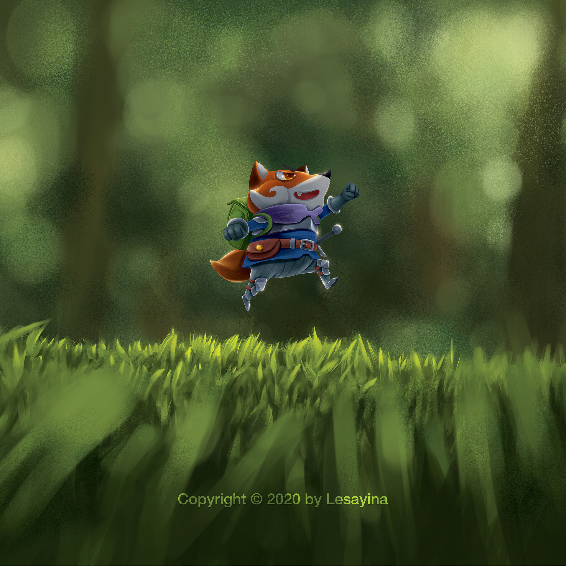 ArtStation - A tiny adventure fox (readjust)