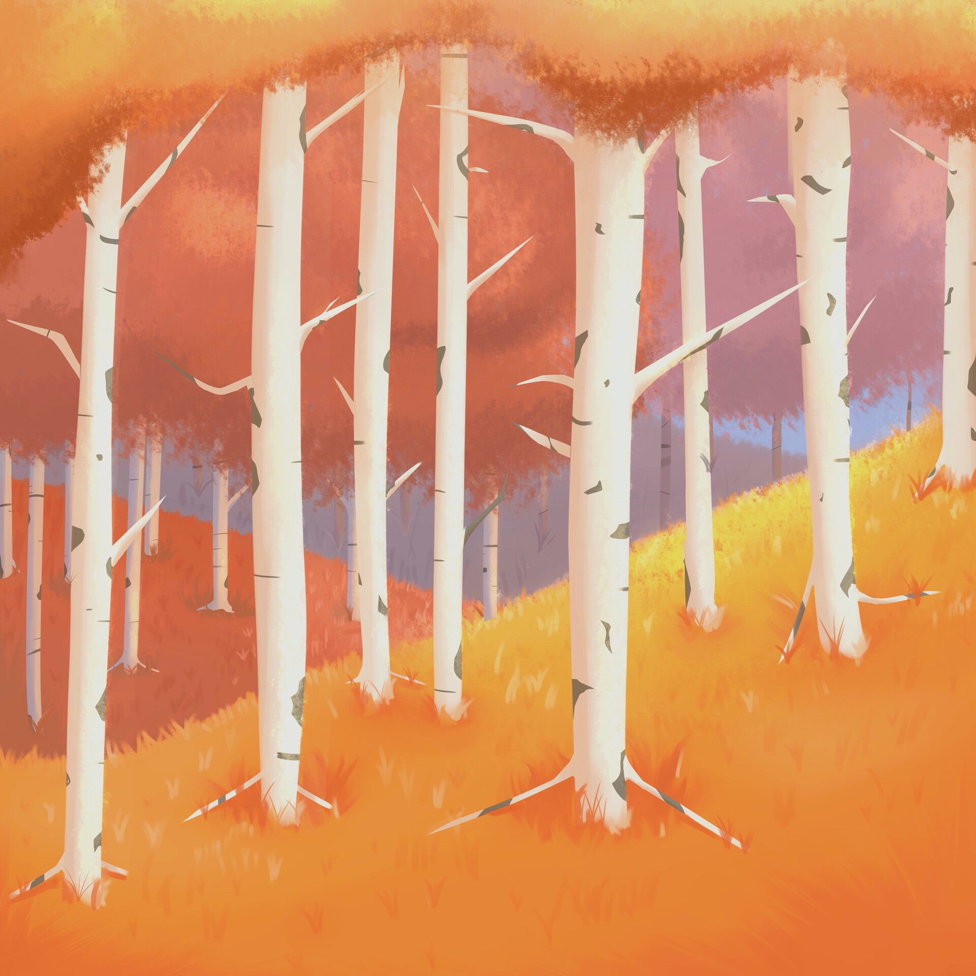 ArtStation - Birch Forest
