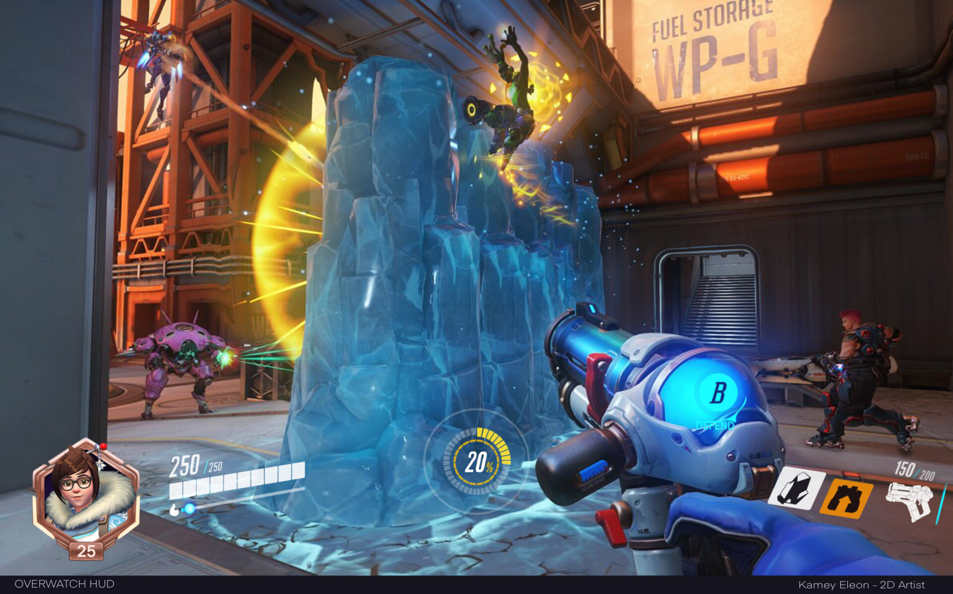 Keiana Jackson - OVERWATCH HUD UI Practice