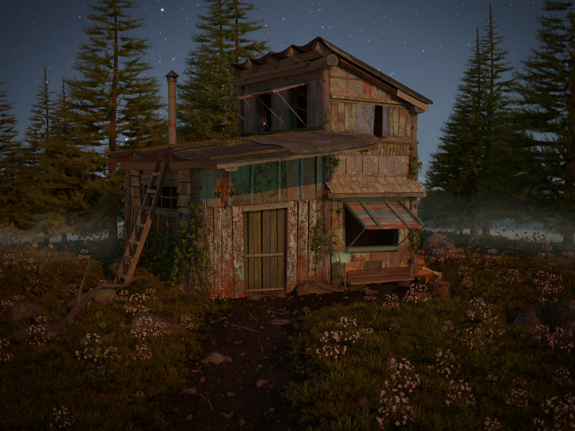 ArtStation - Secluded hut