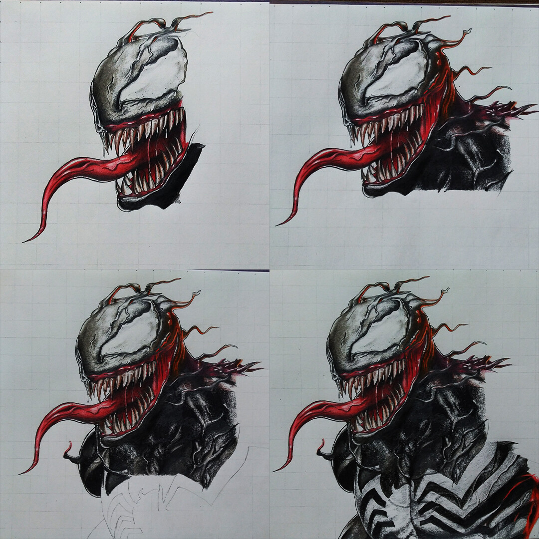 how to draw real venom