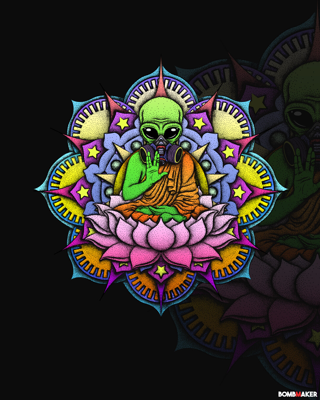 ArtStation - Alien monk meditating on a mandala