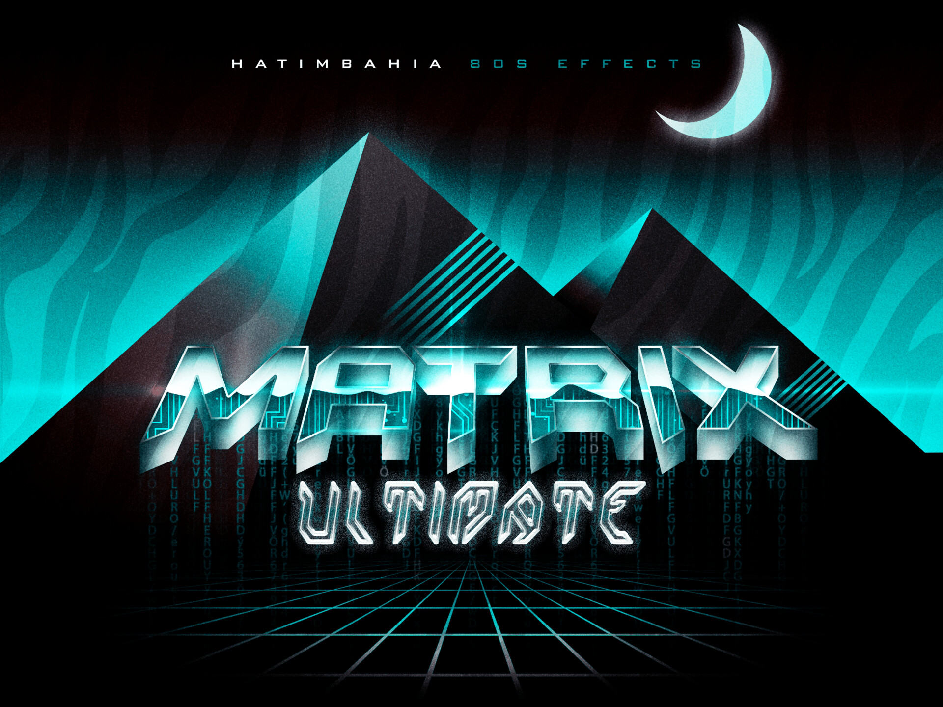 ArtStation - Matrix Ultimate Text Effects - Hatimbahia 80s Effects Vol.1