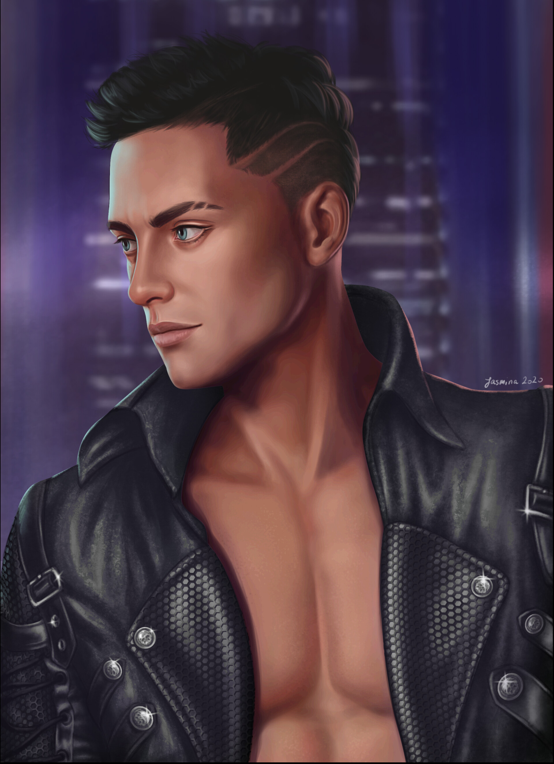 ArtStation - Leather Jacket Man