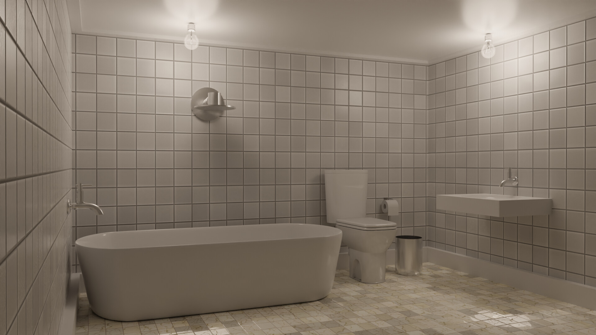 ArtStation - Bathroom render (daily practice render)