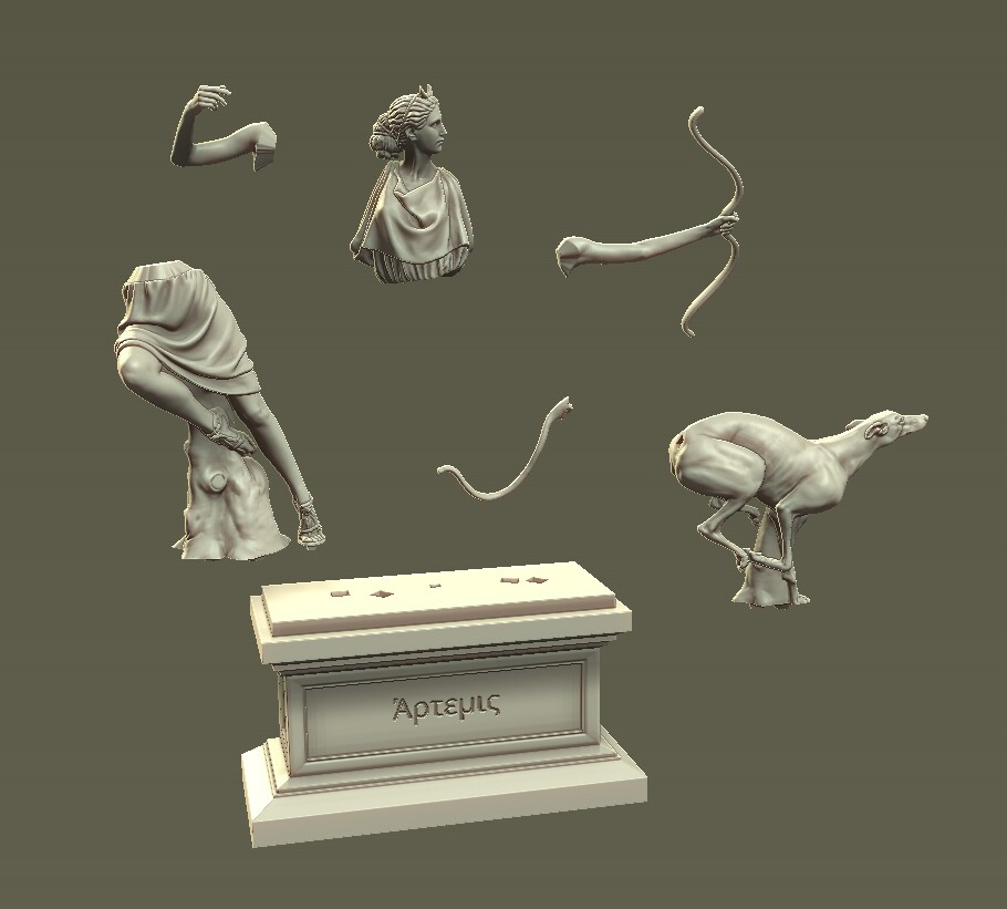 Joseph Drust - Artemis with Greyhound