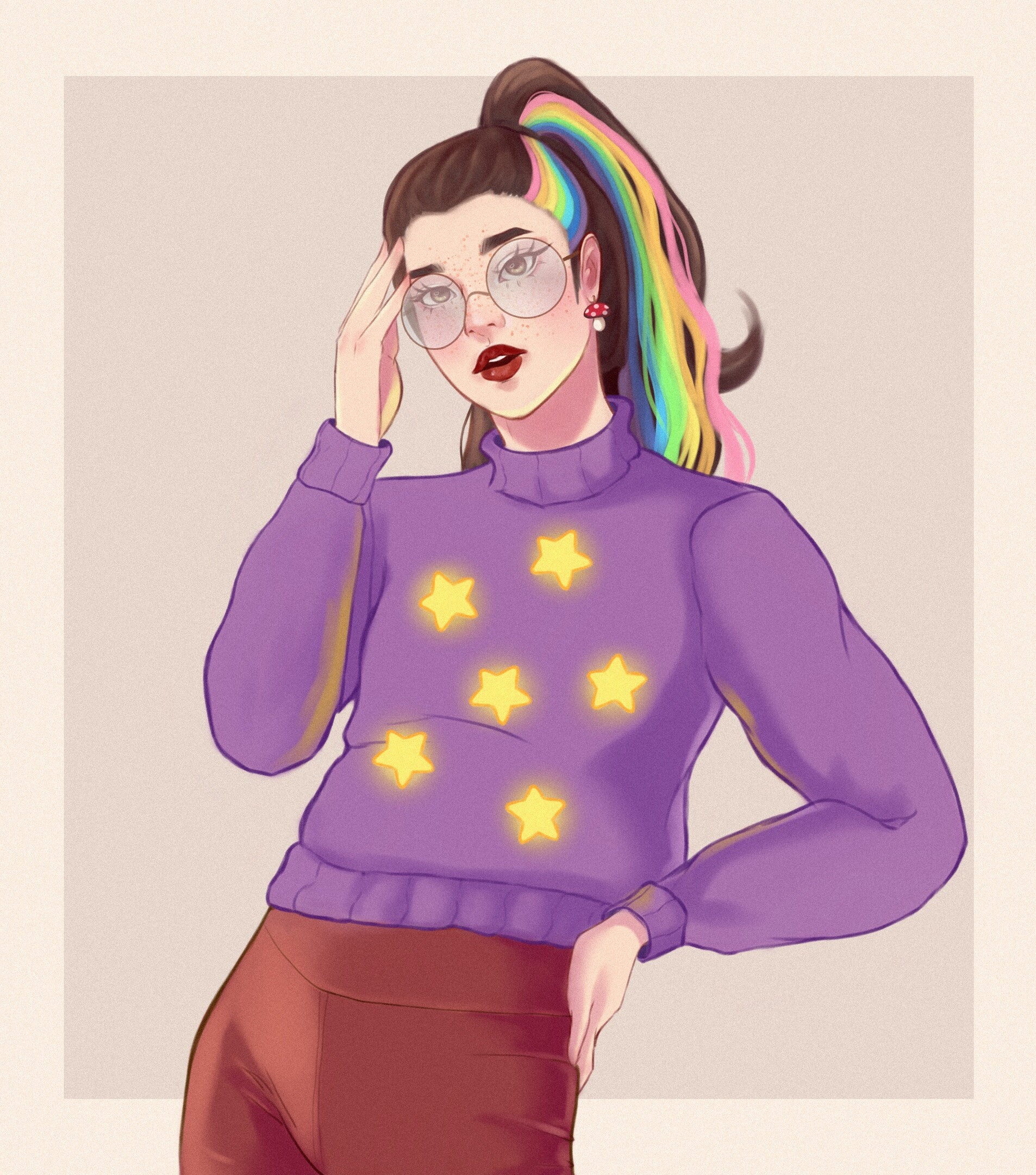 ArtStation - Rainbow girl