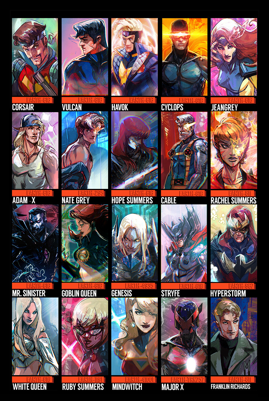 ArtStation - The Summer/grey/frost family tree updated