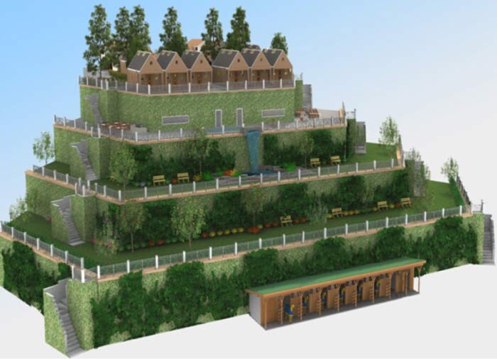 ArtStation - Architectural 3D Visualization of a Property Retaining Wall