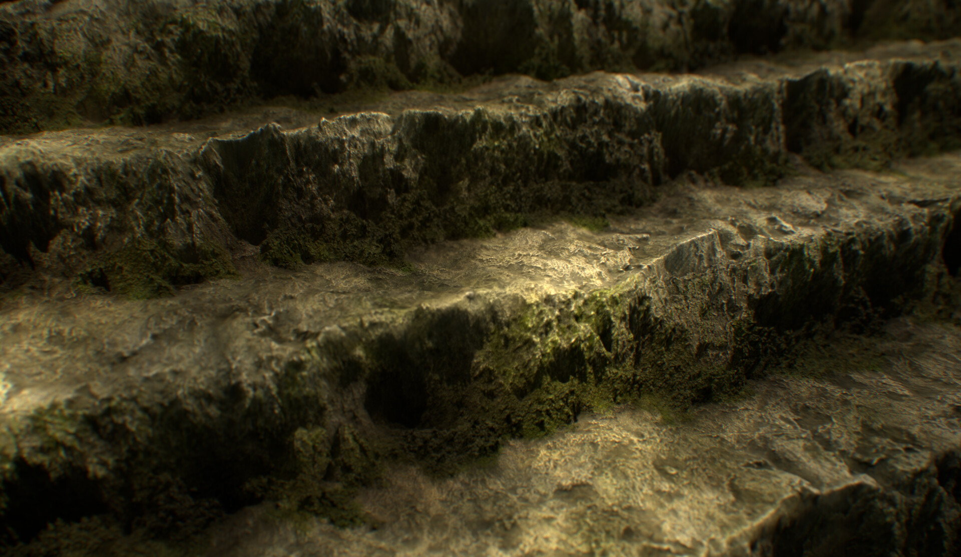Jeff Collie - Procedural Shaders - Stone Carvings / Mossy Tiles / Stone ...