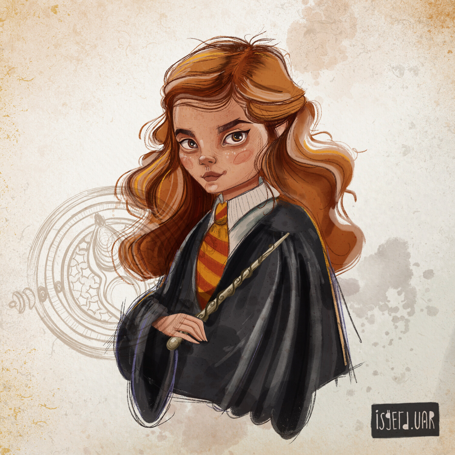 how to draw harry potter and hermione