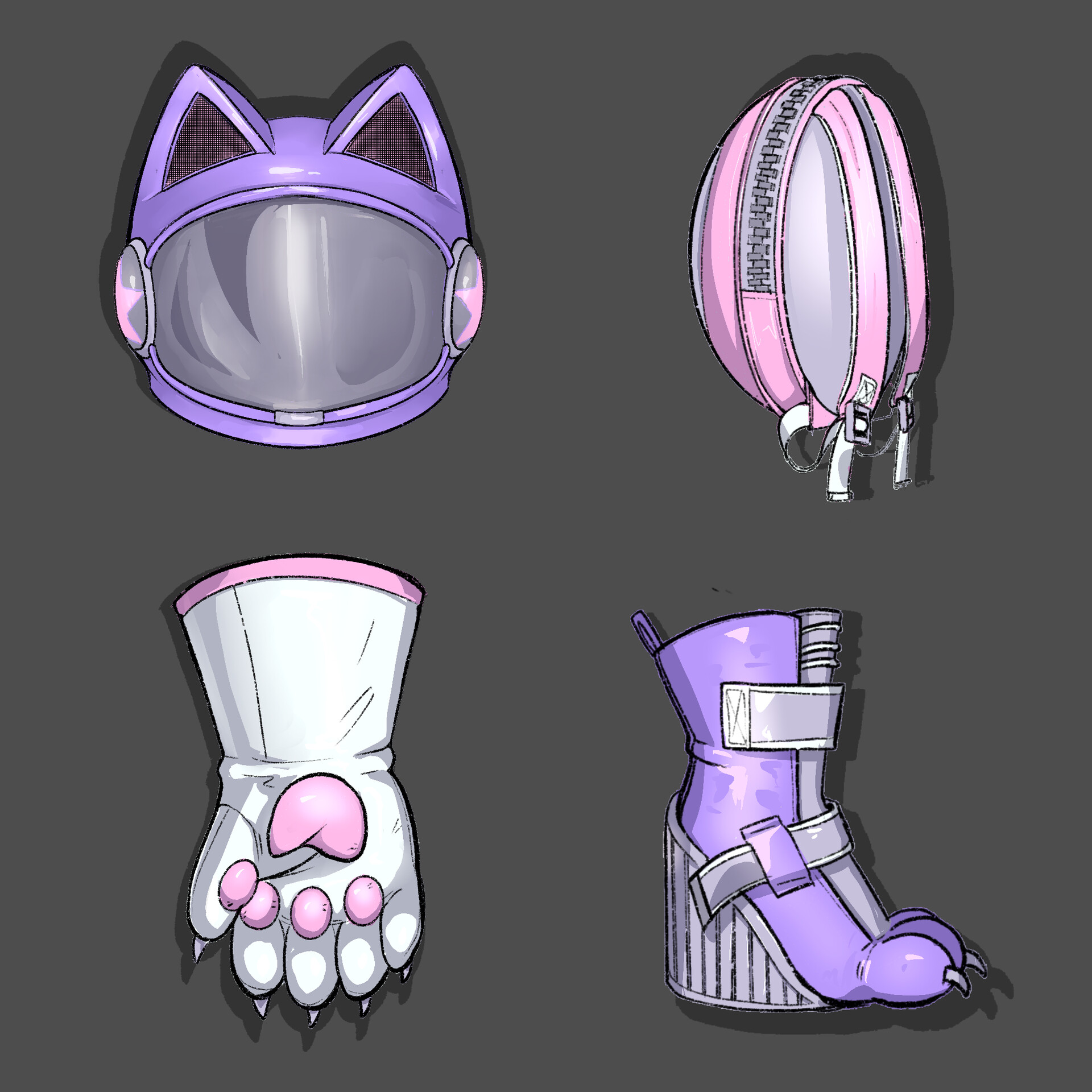 ArtStation - CATstronaut Prop Turn Arounds