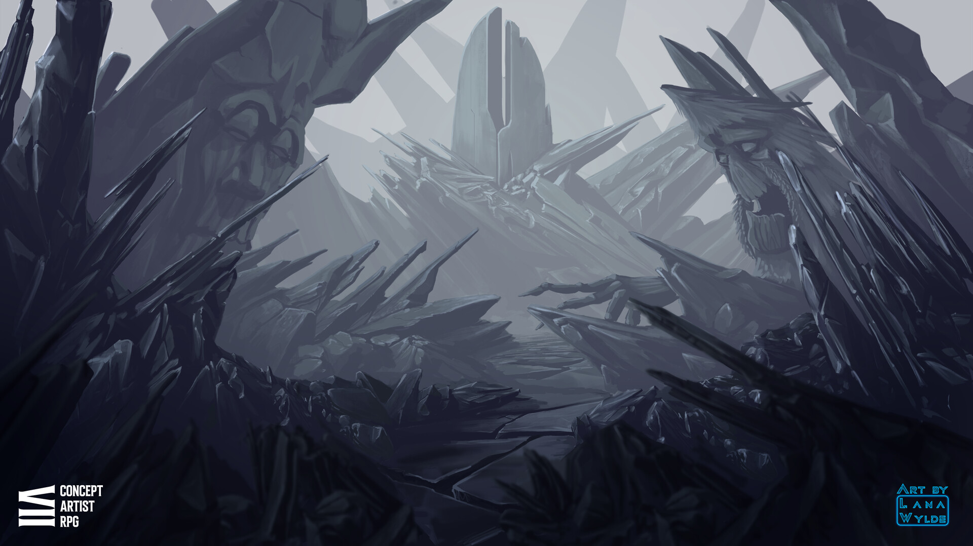 ArtStation - Valley of sharp cliffs