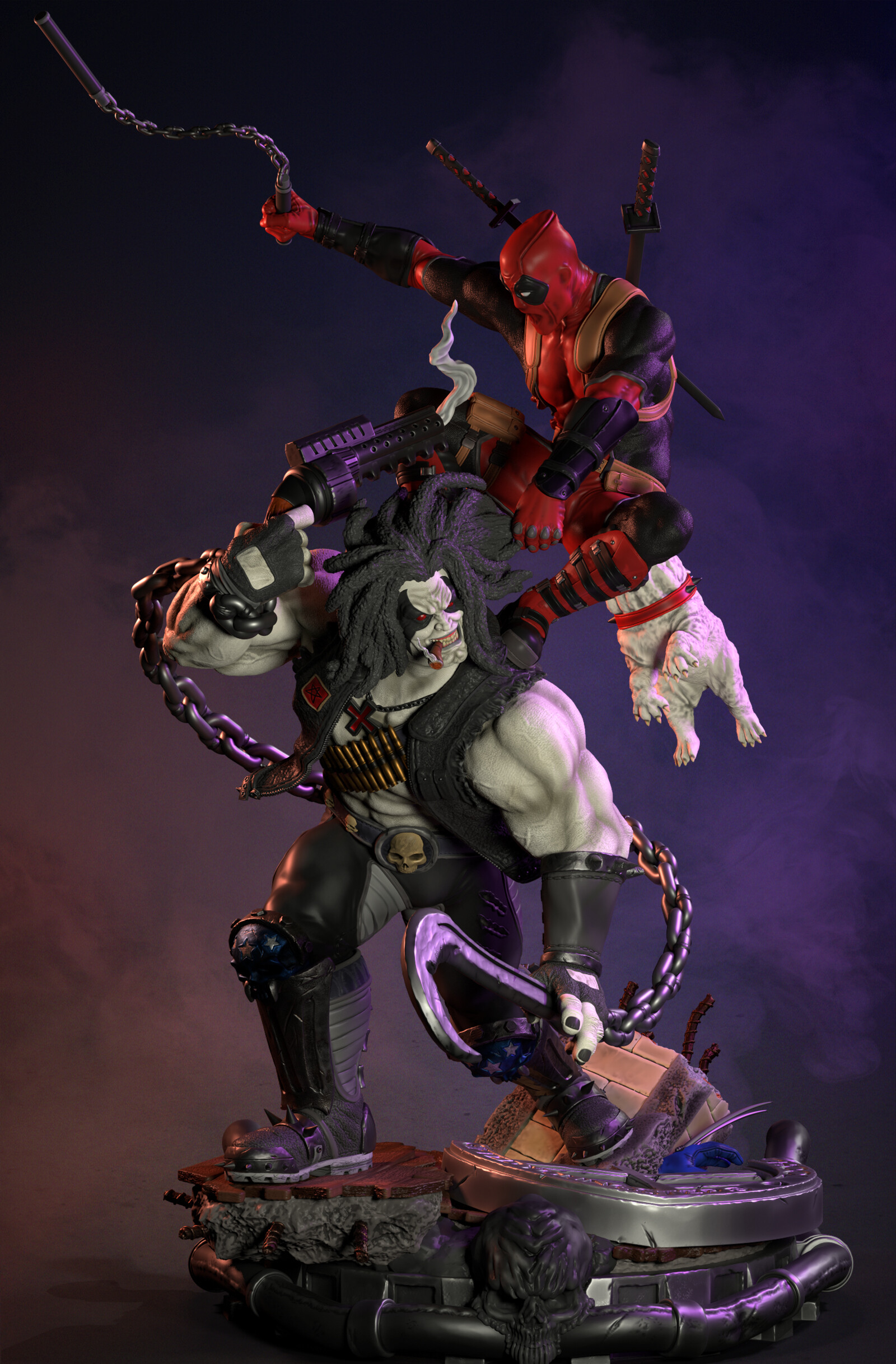 Arthur Belloni - 3D Character Artist - Lobo VS Deadpool Fanart