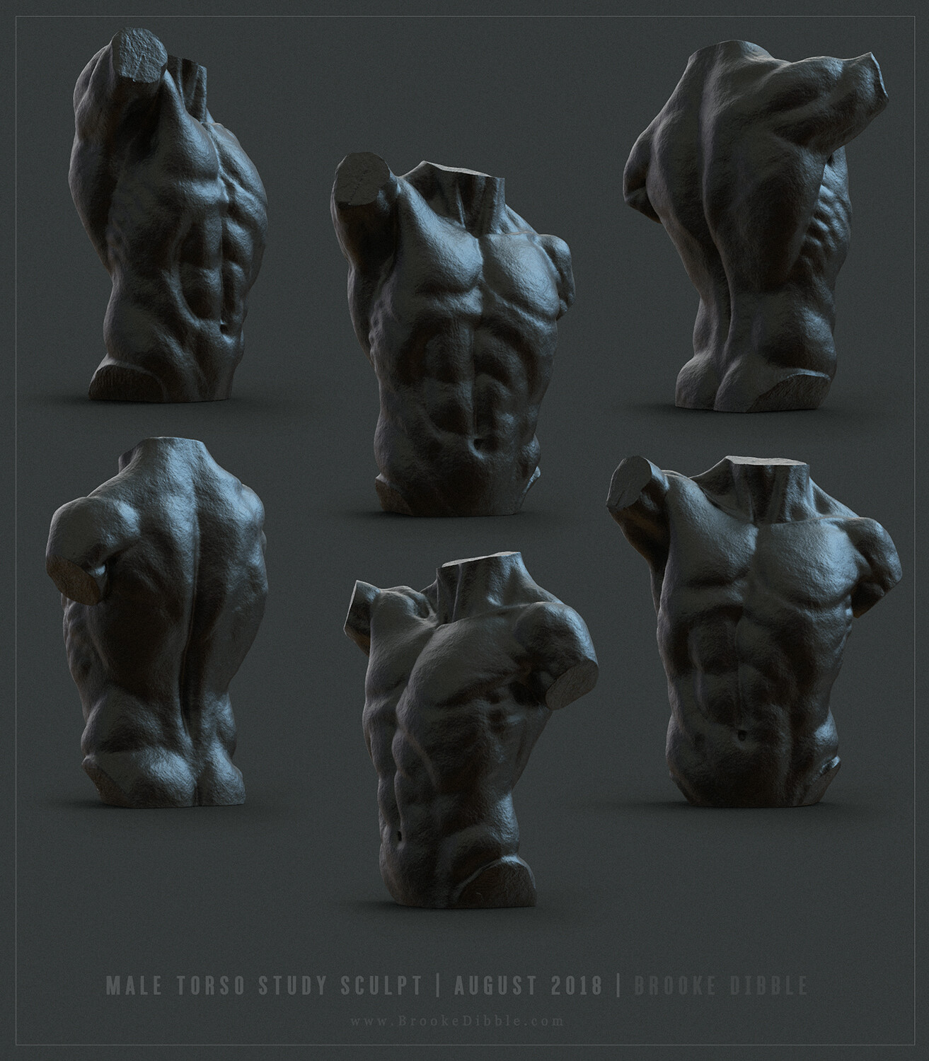 ArtStation - Male torso 3D study (Aug 18)