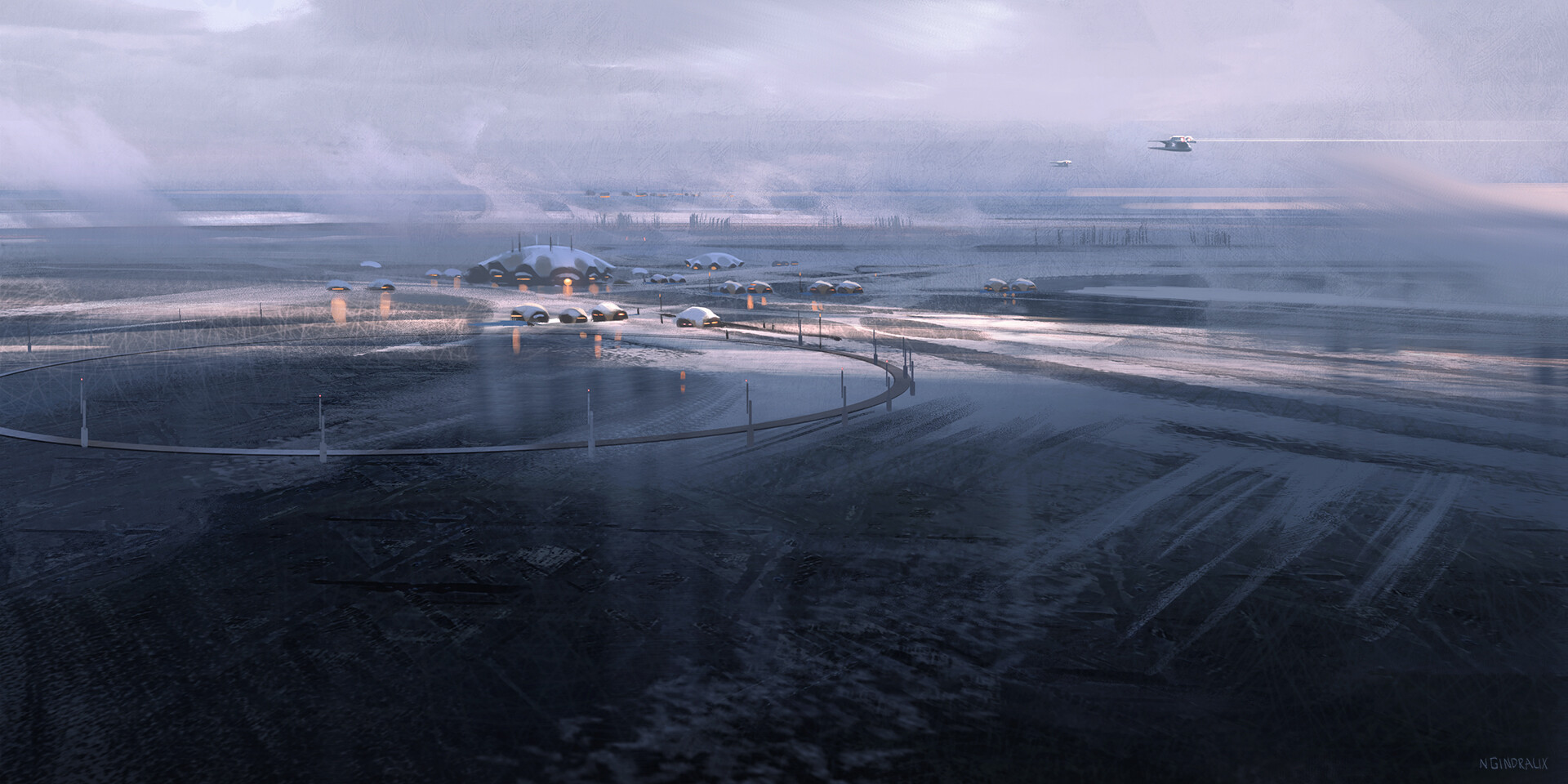 ArtStation - The Mandalorian - Ice Planet Sketch