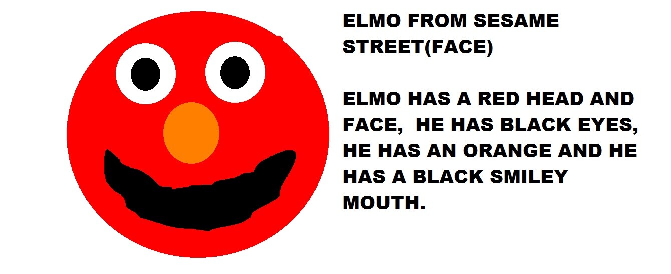 AwesomeDesignsROCK29 - The Head And Face Of Elmo From Sesame Street