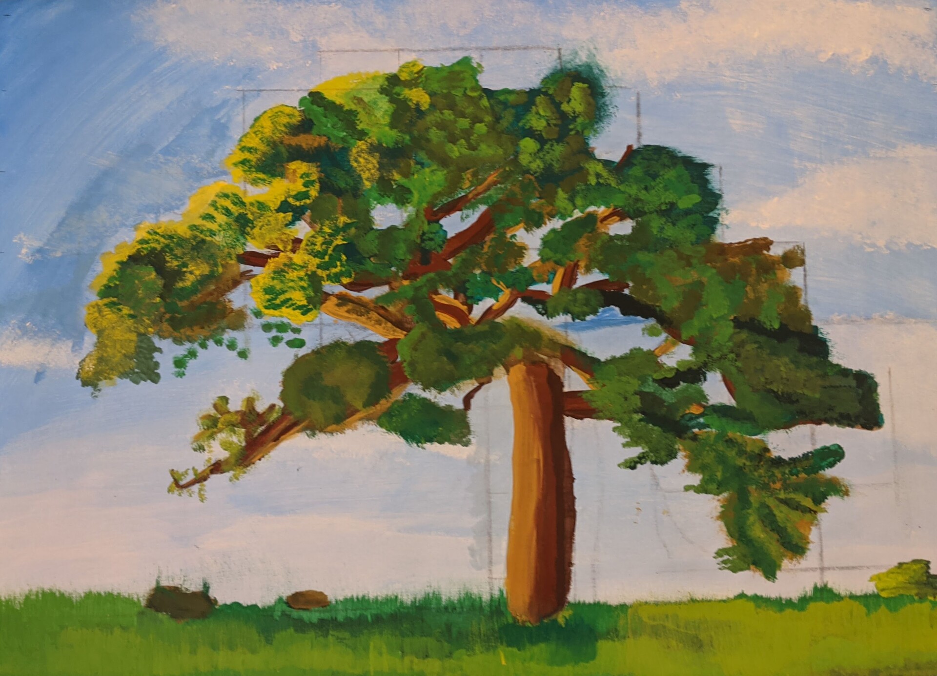 ArtStation - Sky/Tree Study - Physical Paint