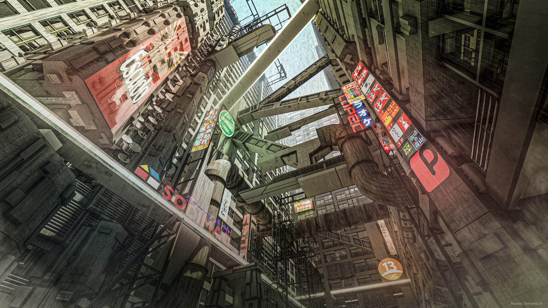 ArtStation - Vertical Ghetto Cyberpunk