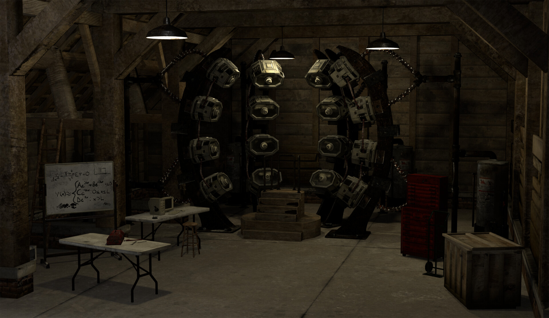 ArtStation - Time Machine in Barn