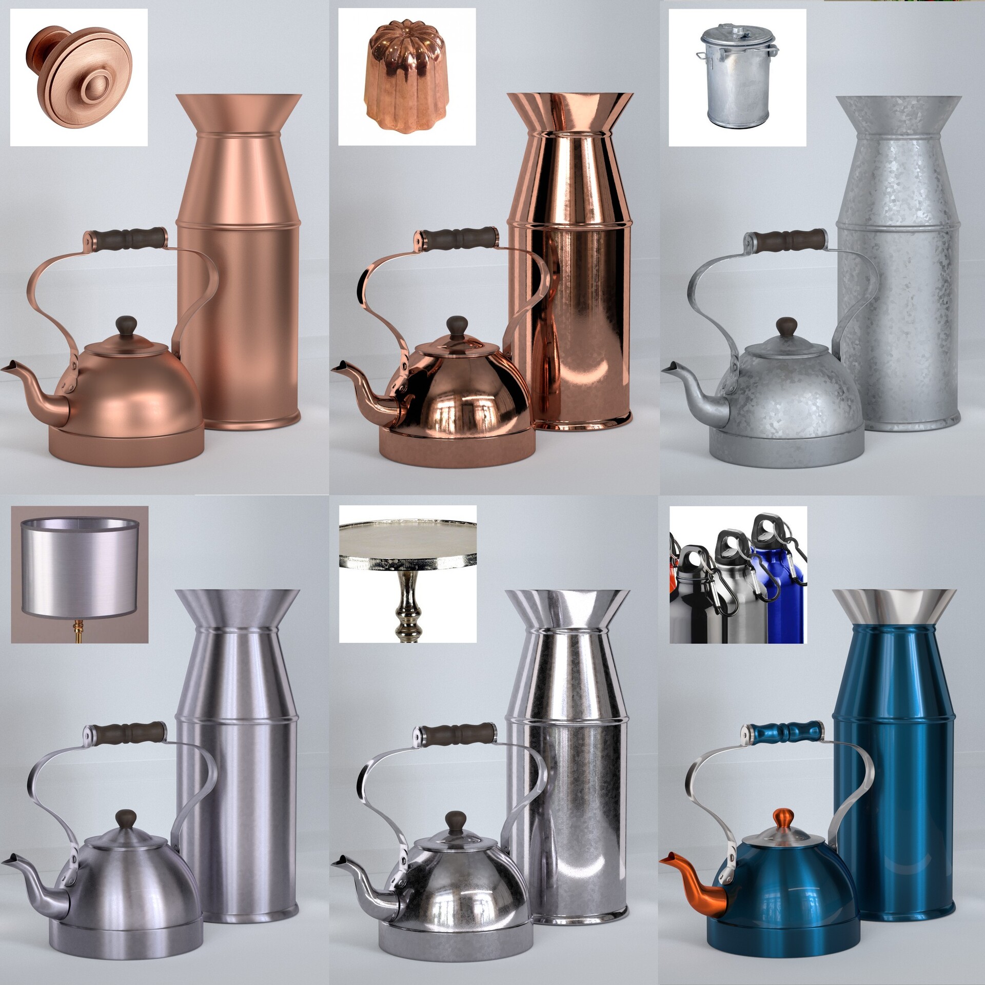 ArtStation - Study on metal with blender