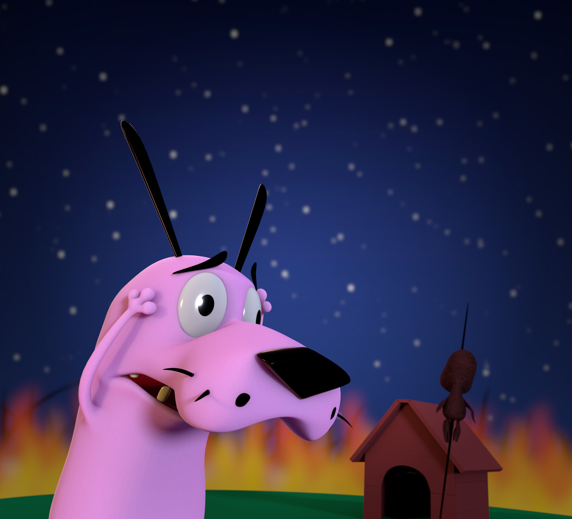 ArtStation - courage meets woodsock