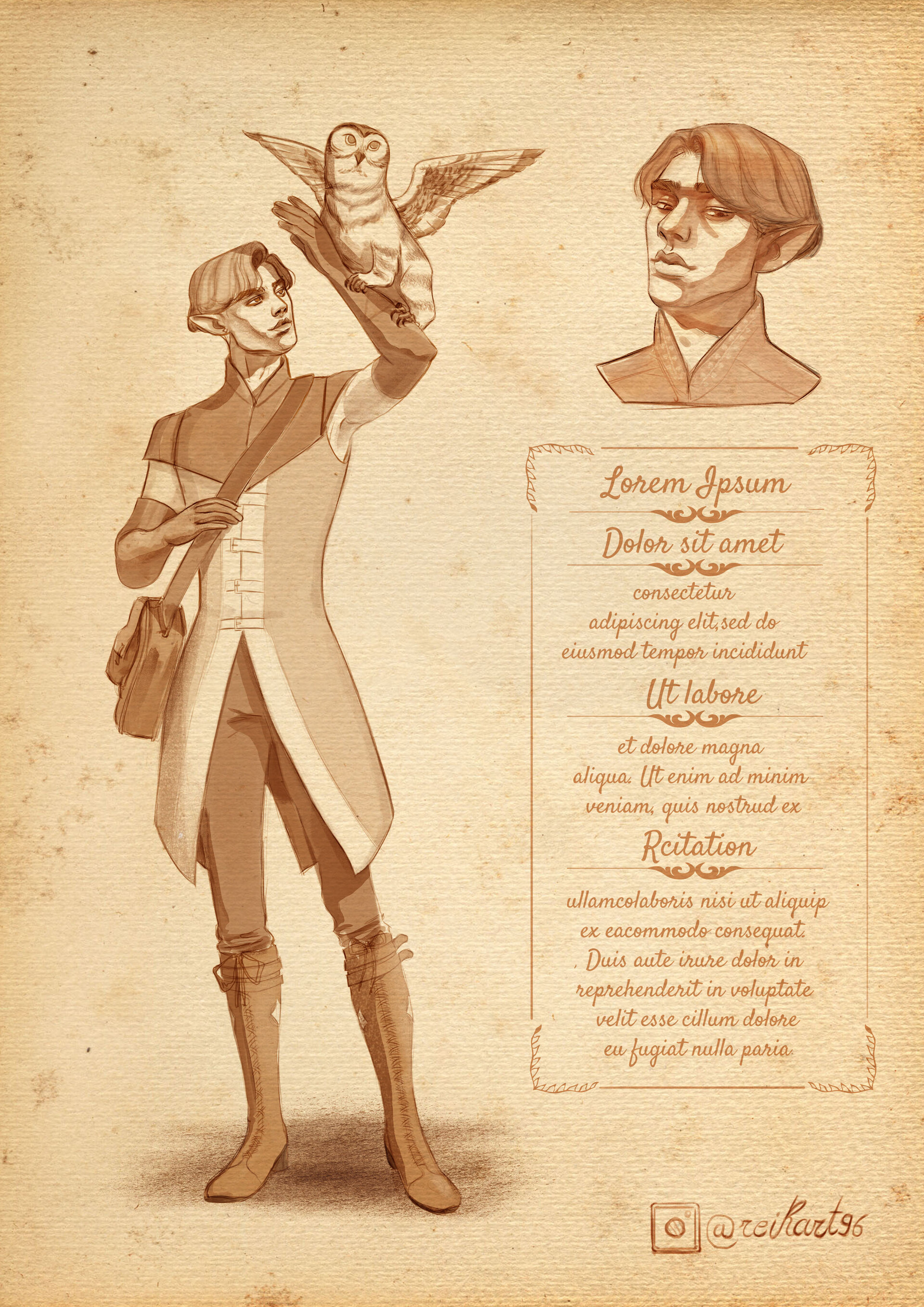 ArtStation - Dnd Character sheet/design