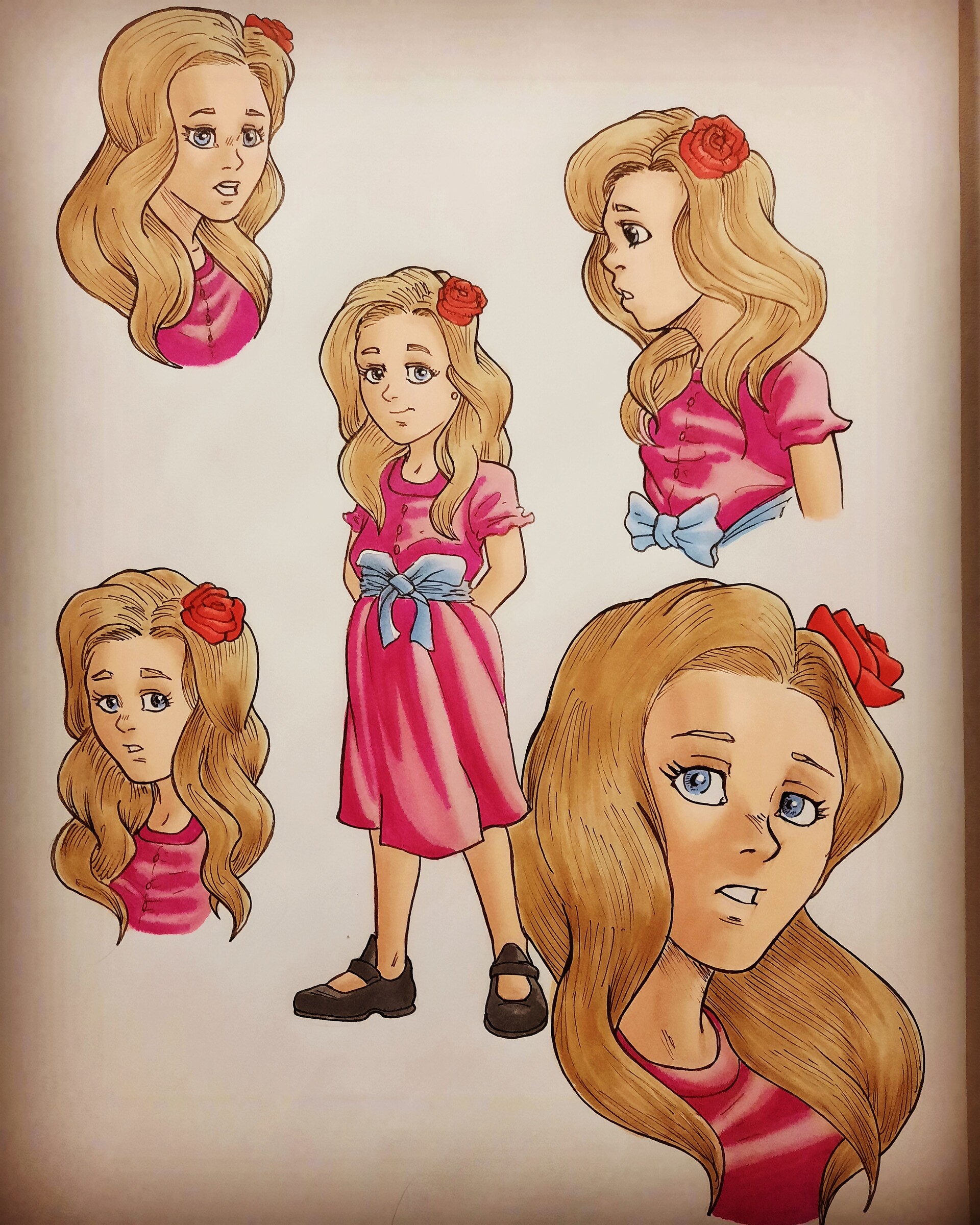 ArtStation - Little girl, character design for a webcomic story