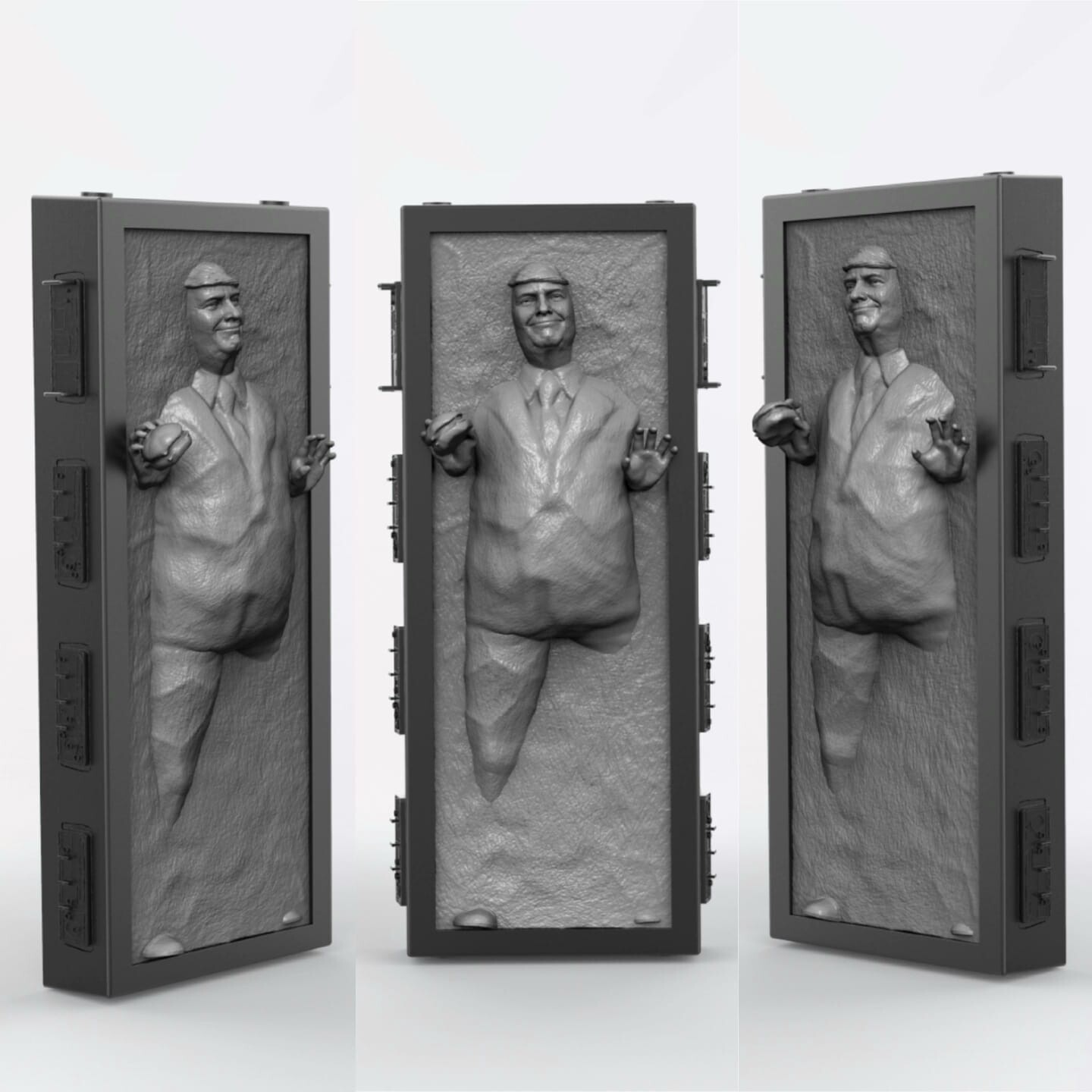 Brendon Burke - Trump and Cheeseburger trapped in Carbonite 3D print model