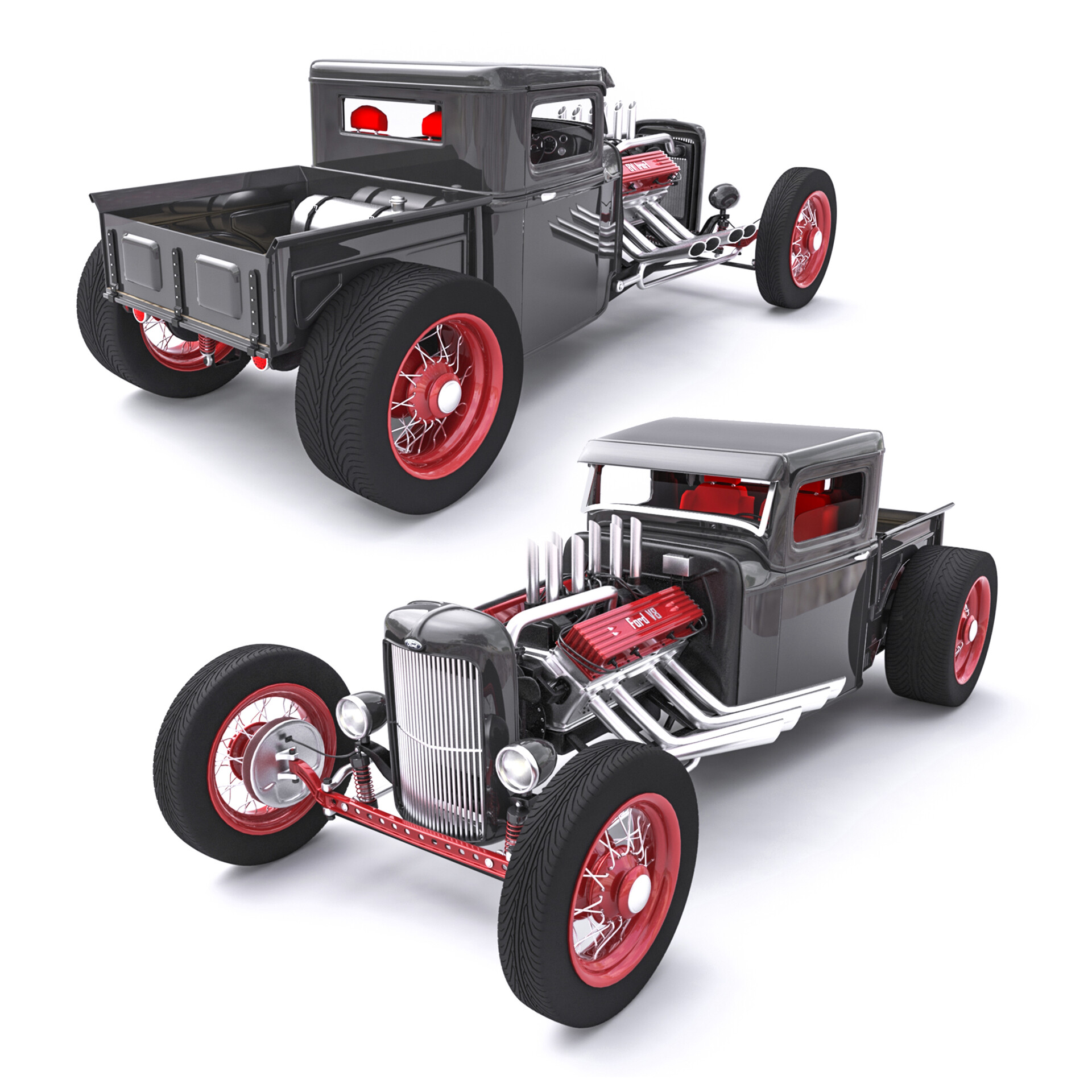 ArtStation - Ford Model A Hot Rod 1931 pick-up