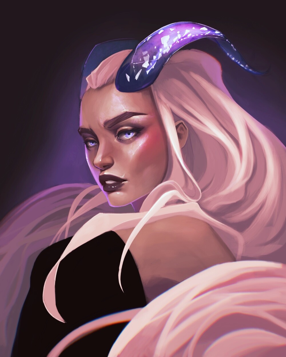 ArtStation - Pink hair and glossy skin