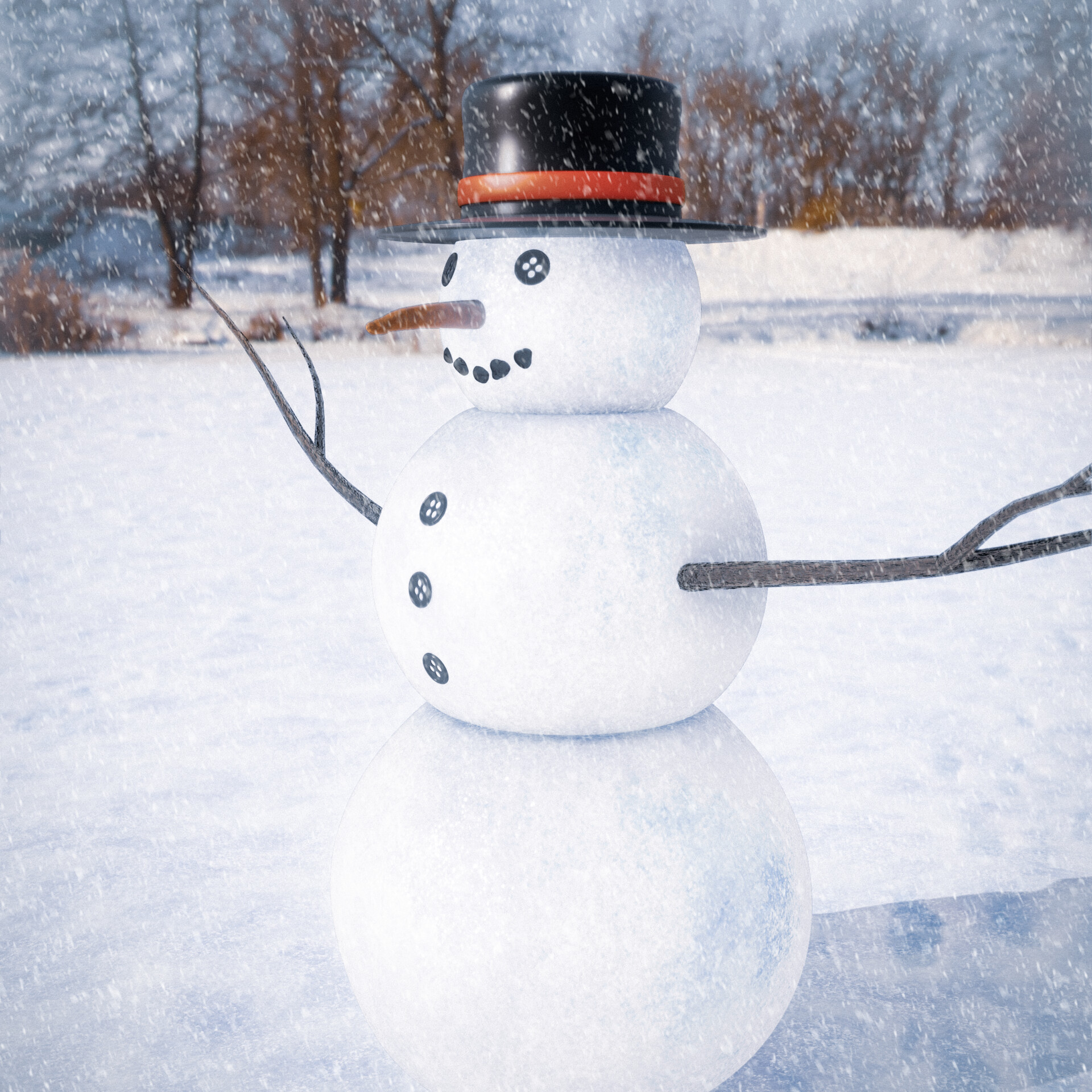 ArtStation - Snowy the snowman