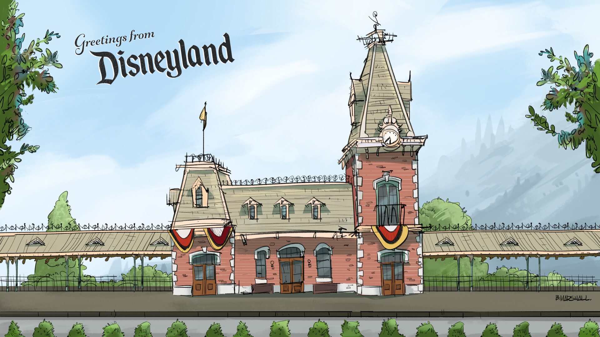 ArtStation - Disneyland Train Station