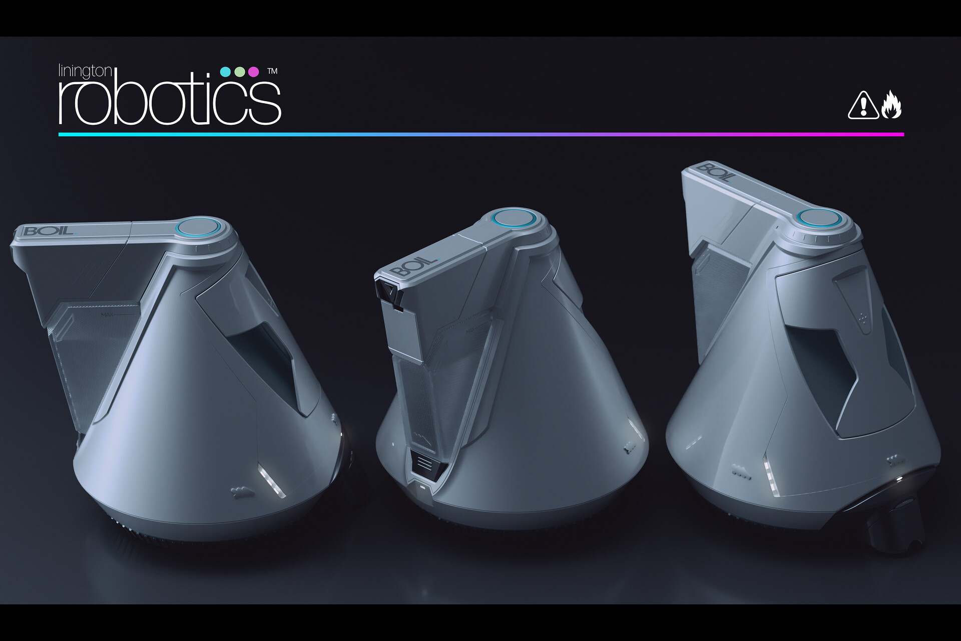 Mark Linington - BOIL - industrial/futuristic kettle.