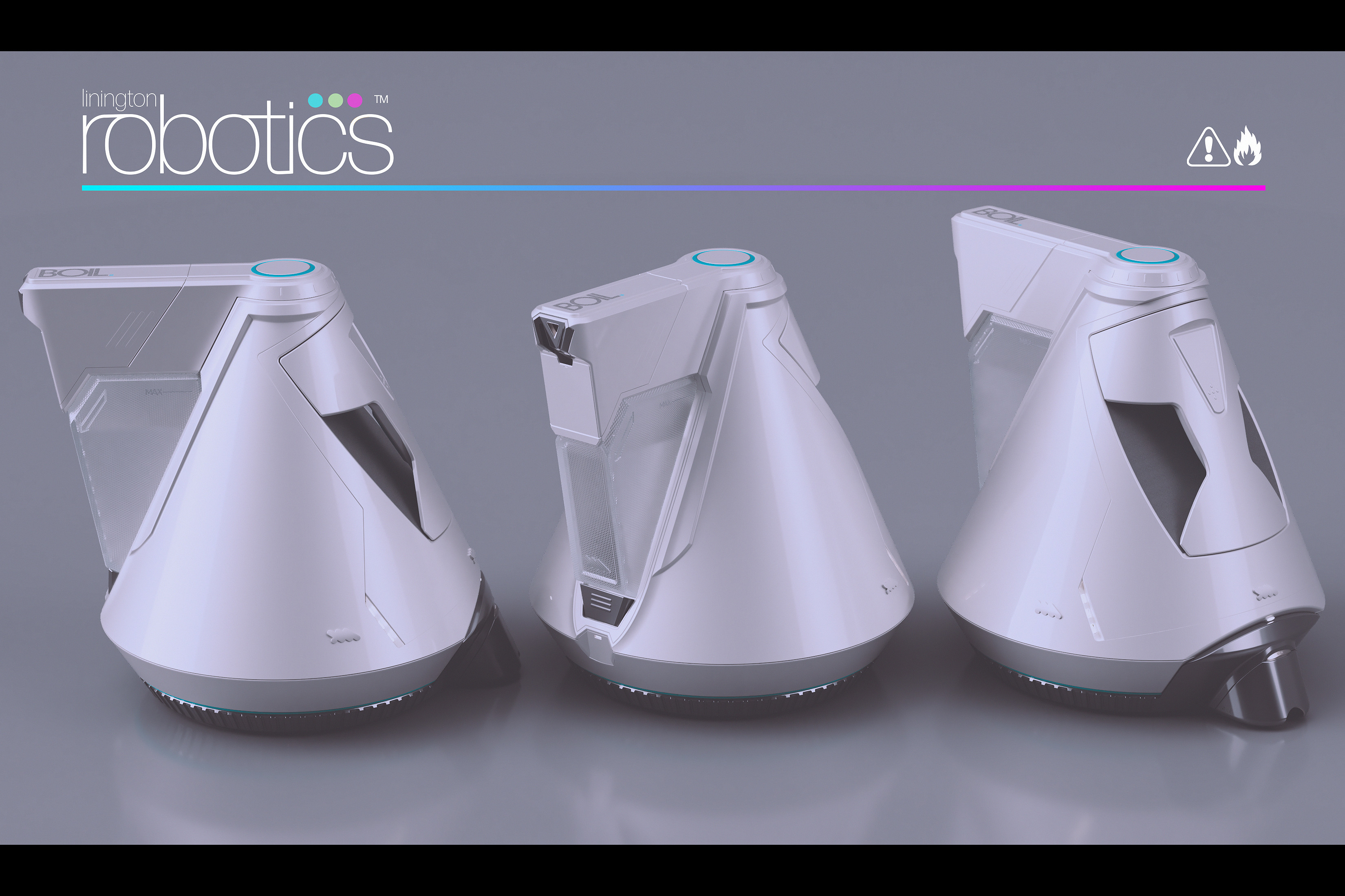 Mark Linington - BOIL - industrial/futuristic kettle.