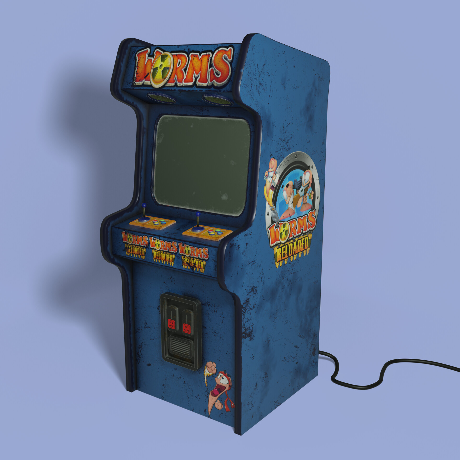 ArtStation - Worms: Reloaded - Arcade Machine