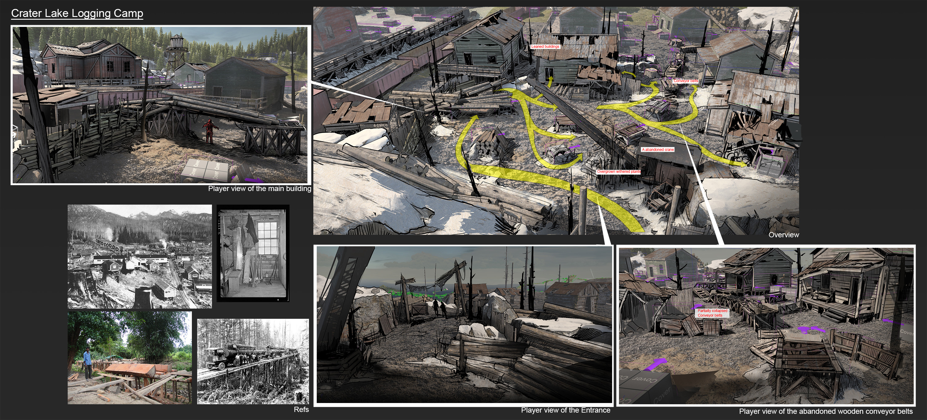 Hans Park Portfolio - Days Gone_Line Works for Some POIs