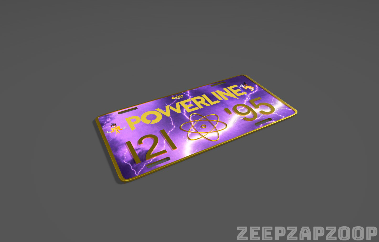 ArtStation - Novelty Powerline License Plate