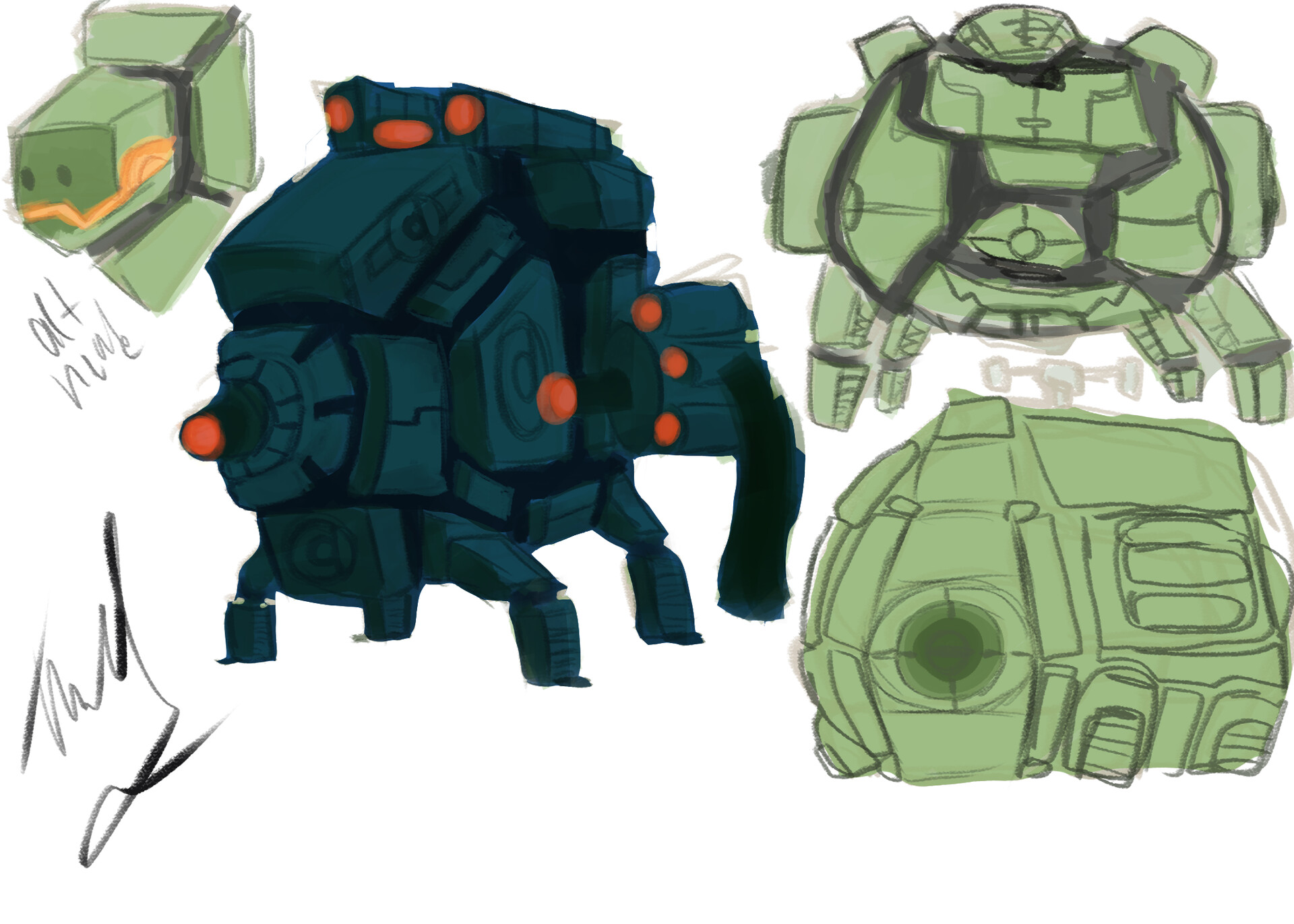 ArtStation - Security Drone Concept (with design process)