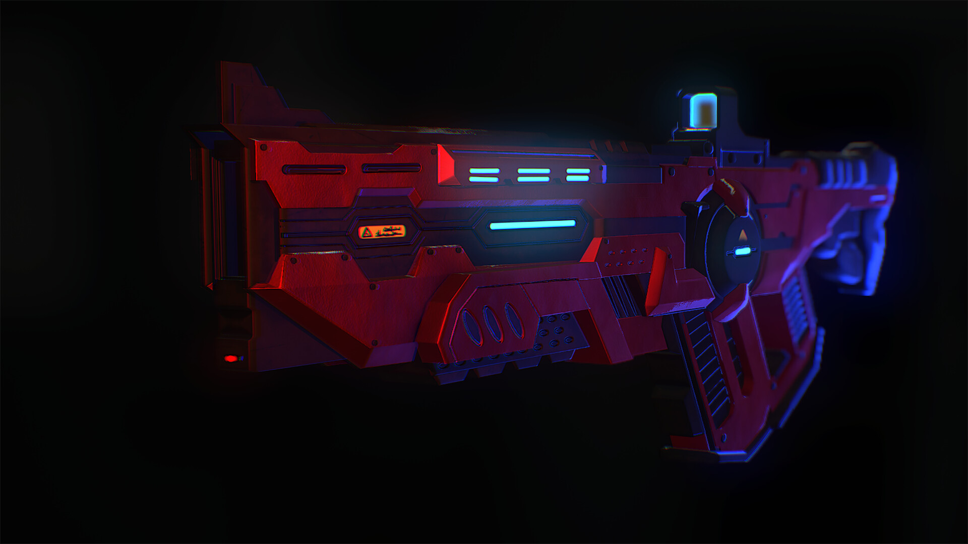 ArtStation - Sci-Fi Gun - School Project - Weapon Modeling