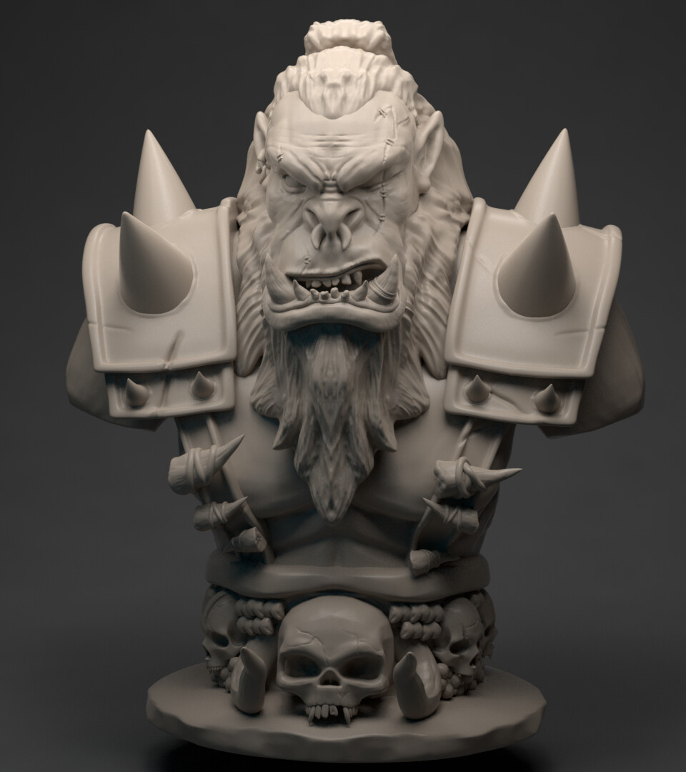 ArtStation - ork bust