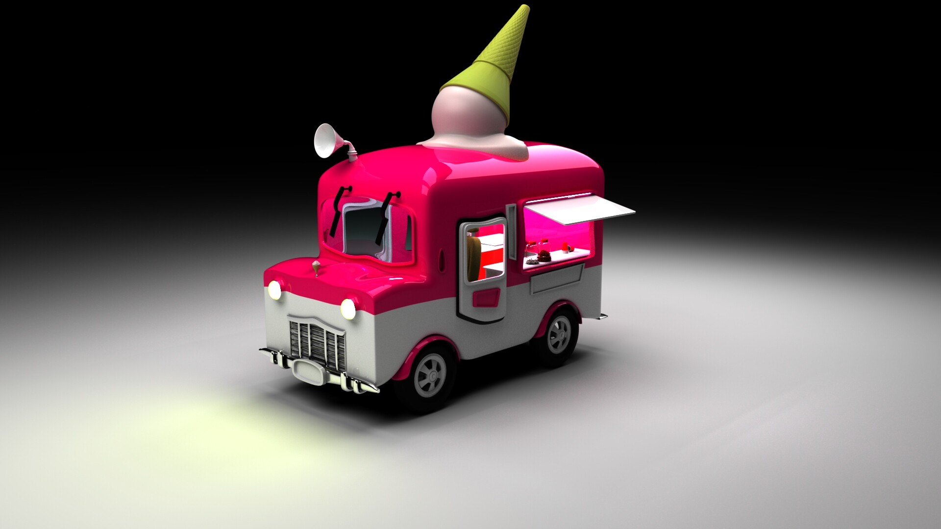 ArtStation - Icecream Van stylized