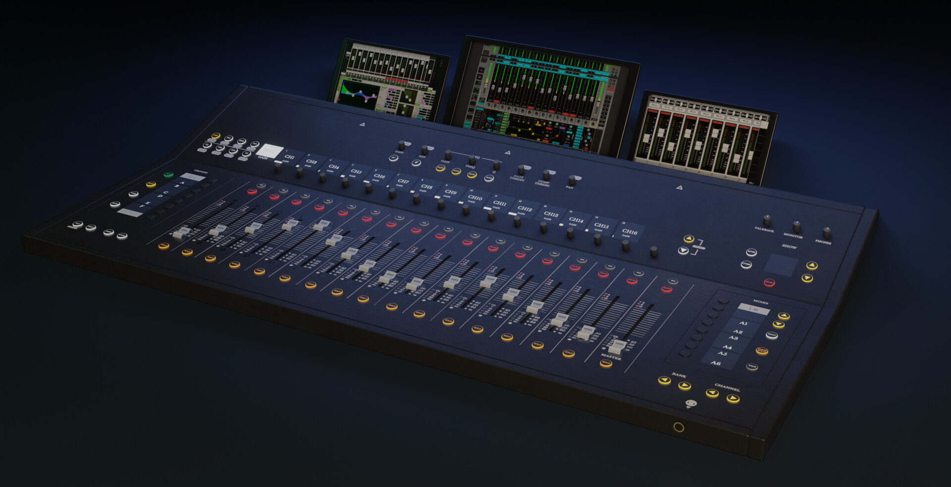 ArtStation - Mackie DC16 Control Surface