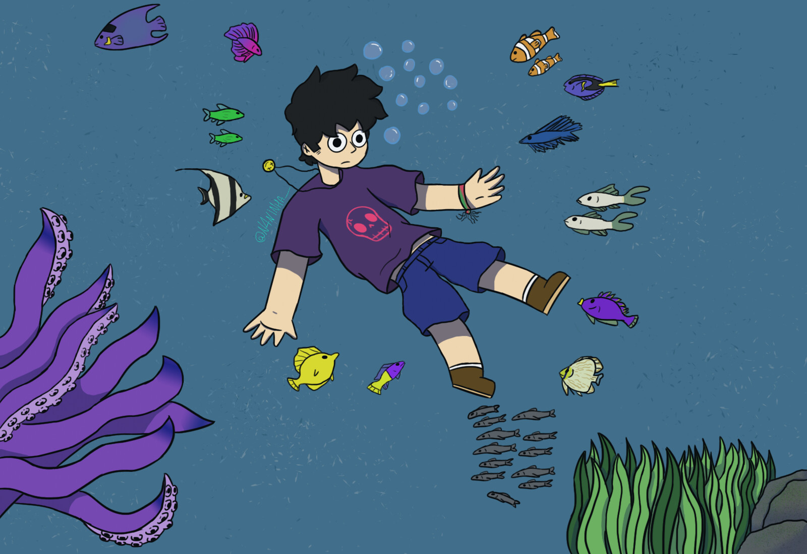 ArtStation - Garoto no oceano