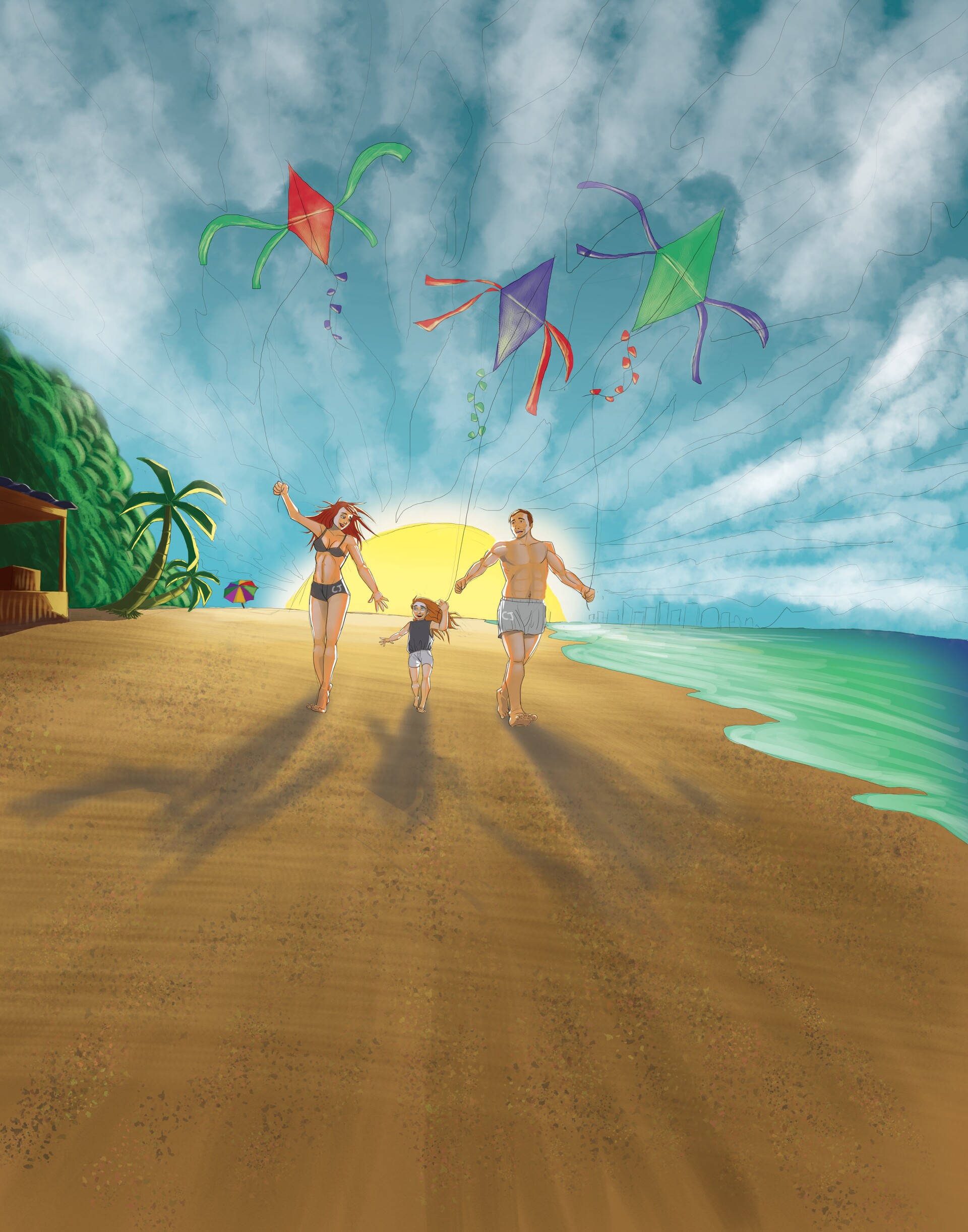 ArtStation - Fri-Yay vacation illustration